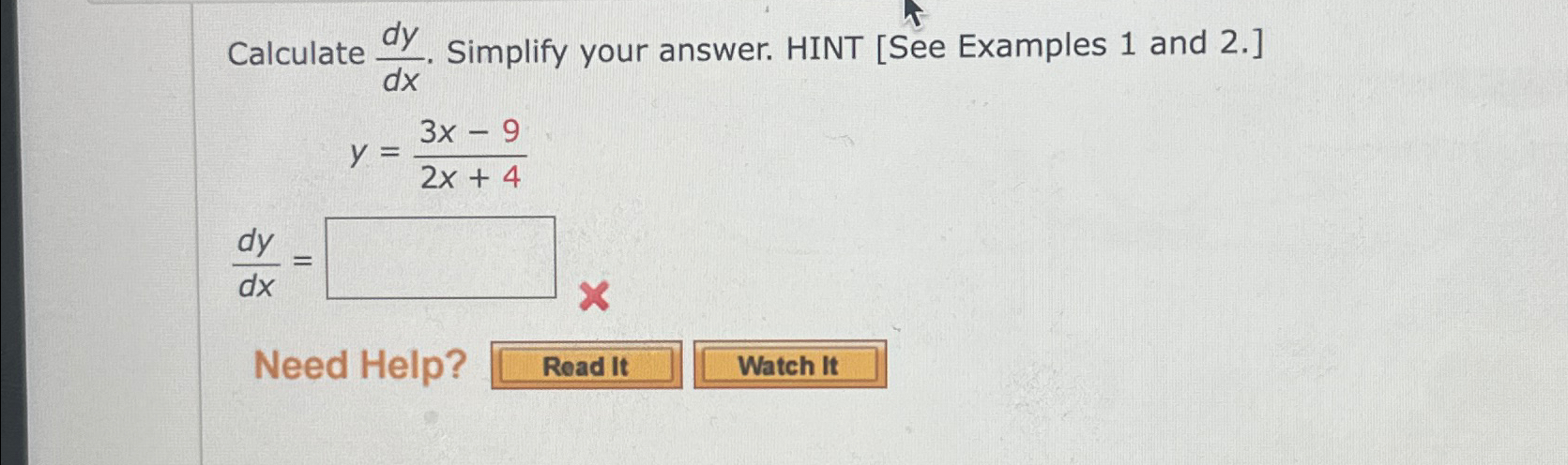 Solved Calculate dydx. ﻿Simplify your answer. HINT [See | Chegg.com