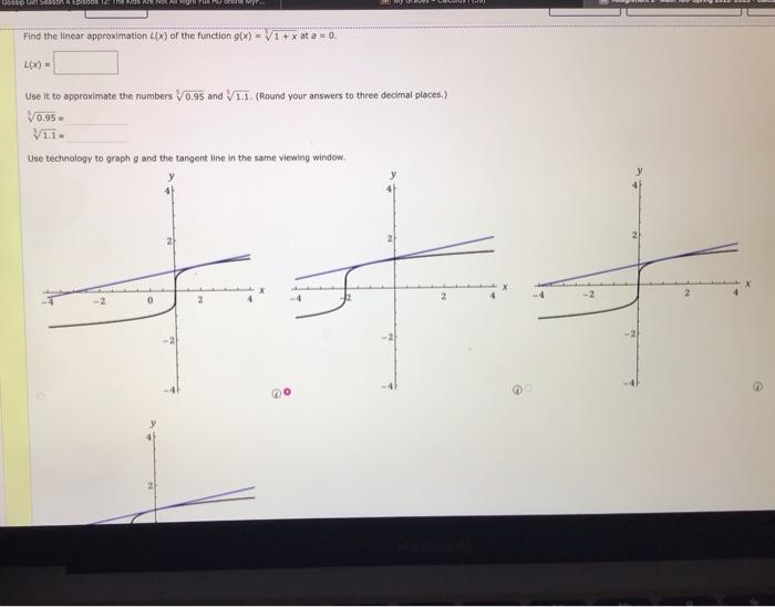 Find The Linear Approximation L X Of The Function