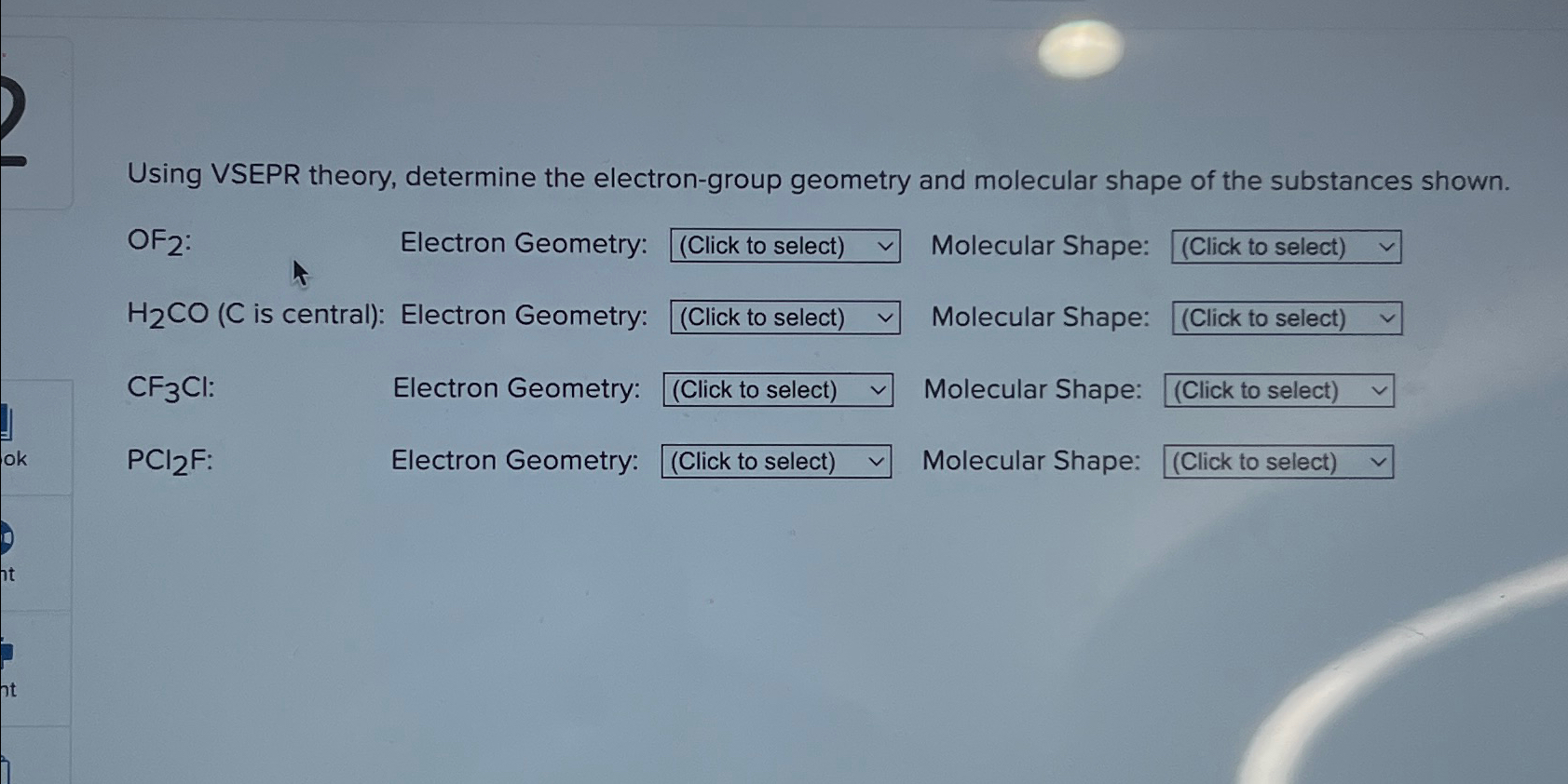 Solved Using VSEPR theory, determine the electron-group | Chegg.com