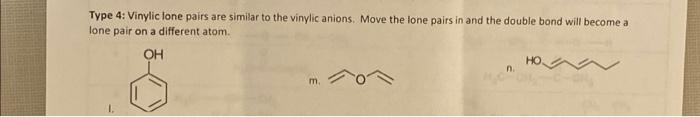 Resonance and isomers Activity Follow the directions | Chegg.com