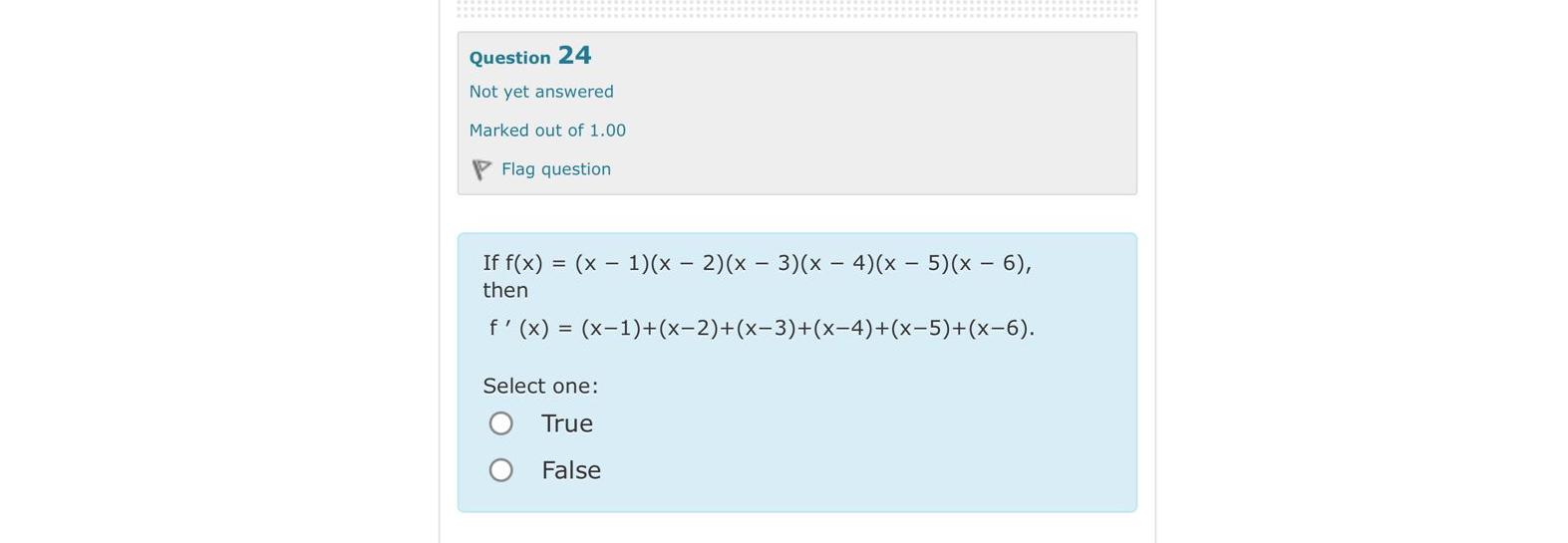 Solved Question 24Not yet answeredMarked out of 1.00Flag | Chegg.com