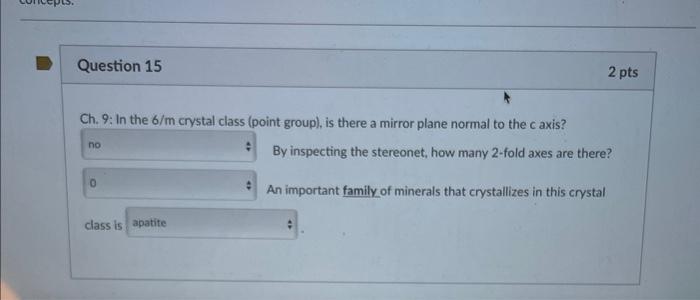 Solved Ch. 9: In the 6/m crystal class (point group), is | Chegg.com