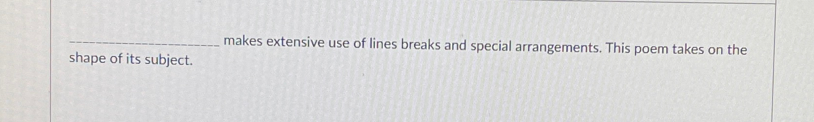 Solved makes extensive use of lines breaks and special | Chegg.com