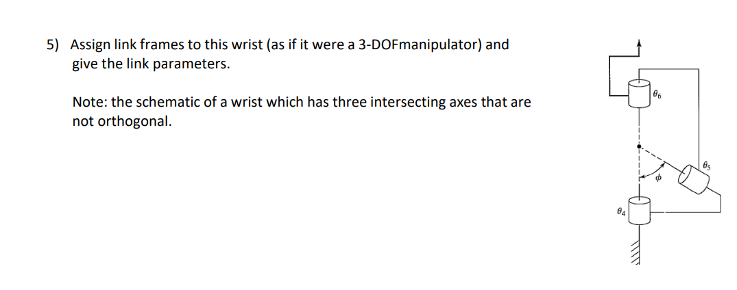 Solved Assign link frames to this wrist (as if it were a | Chegg.com