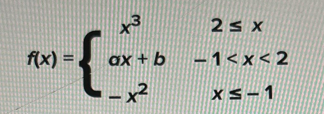 Solved Find Values Fir A And B So That The Function Is 5879