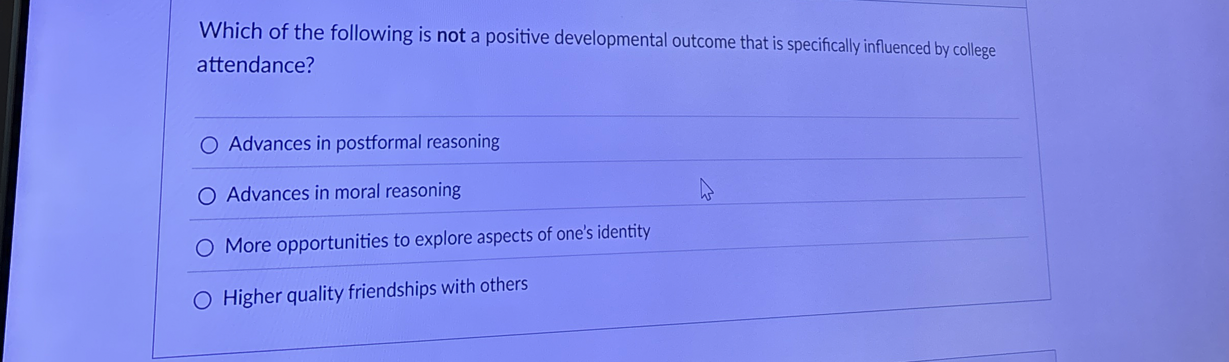 Solved Which of the following is not a positive | Chegg.com