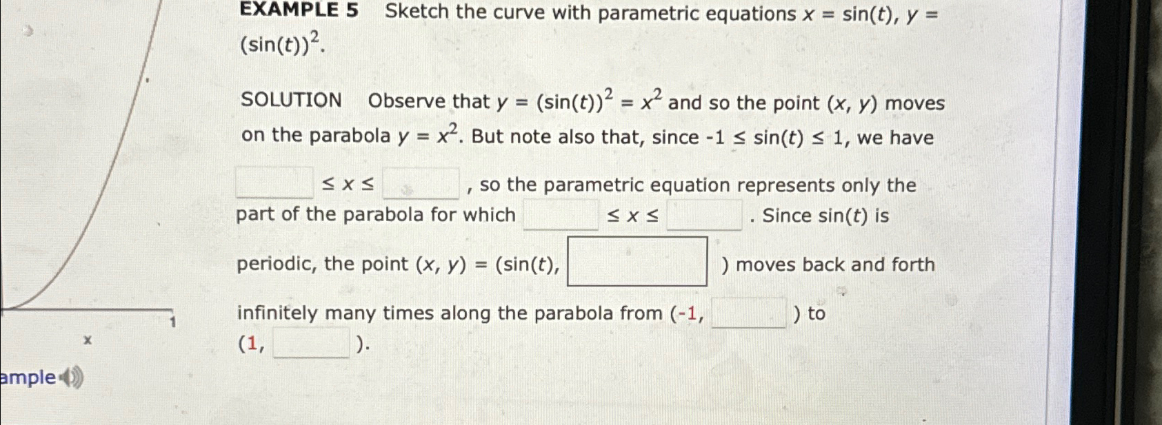 Solved EXAMPLE 5 ﻿Sketch the curve with parametric equations | Chegg.com