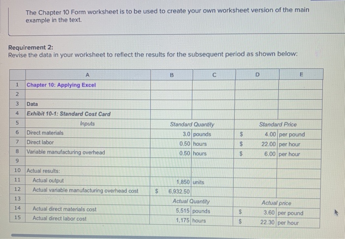 Solved The Chapter 10 Form worksheet is to be used to create | Chegg.com