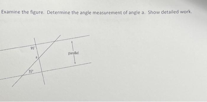 Solved Examine the figure. Determine the angle measurement | Chegg.com