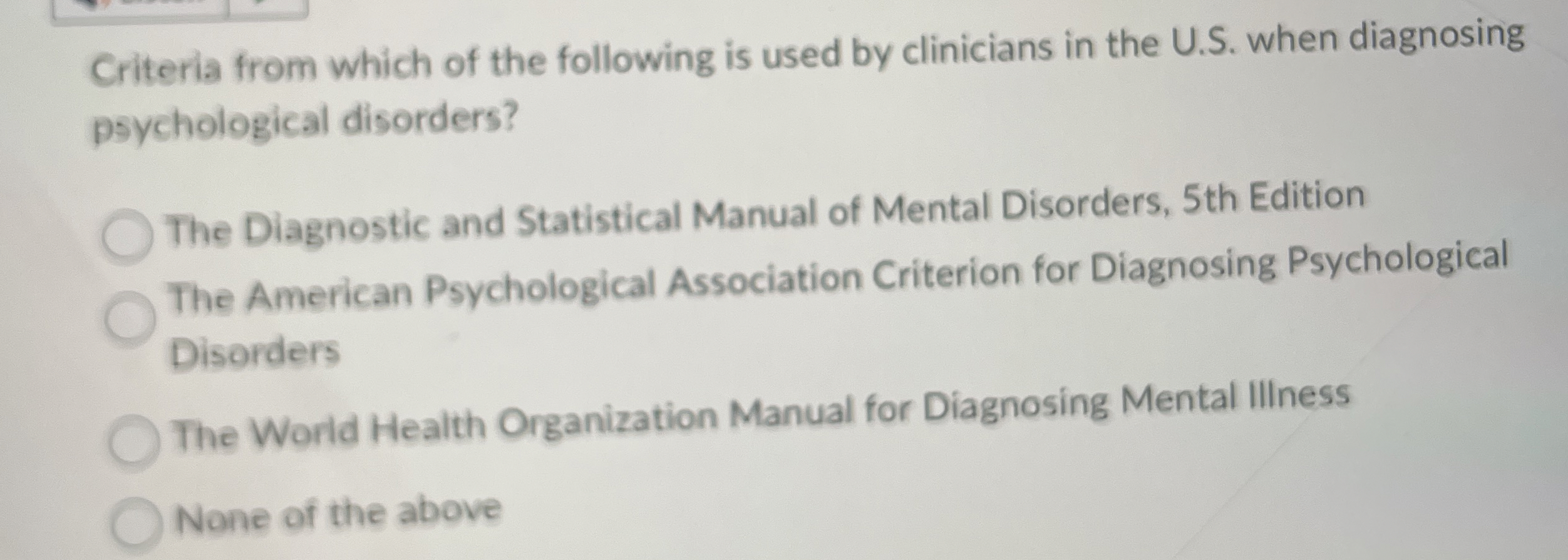 Solved Criteria from which of the following is used by | Chegg.com