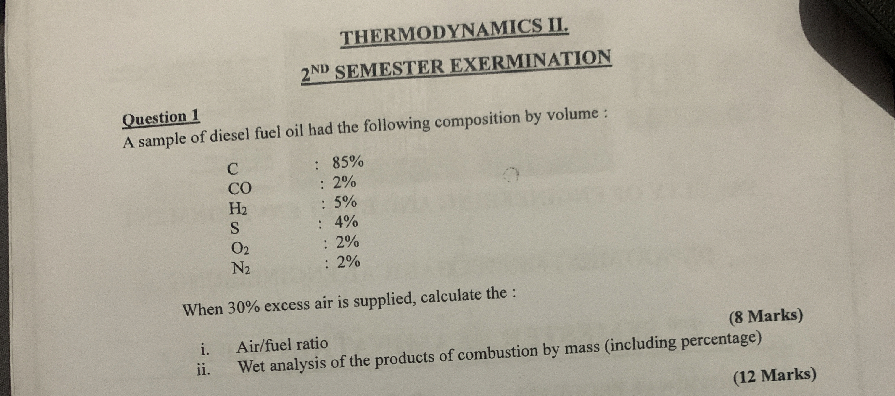 Solved THERMODYNAMICS II.22ND ﻿SEMESTER | Chegg.com