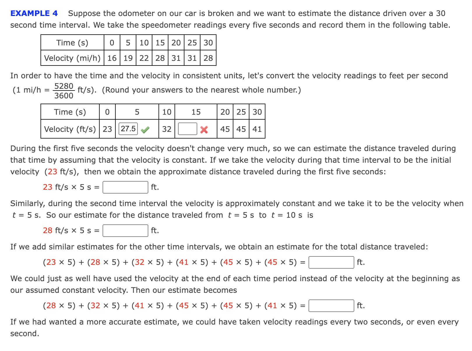 Solved EXAMPLE 4 ﻿Suppose the odometer on our car is broken | Chegg.com