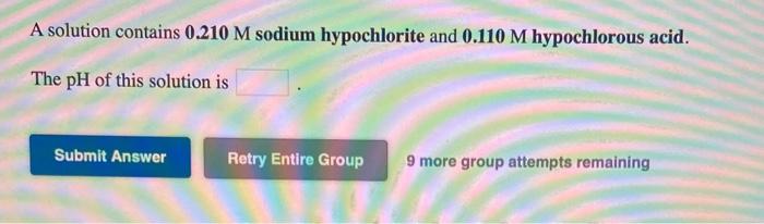 Solved A solution contains 0.333 M potassium hypochlorite | Chegg.com