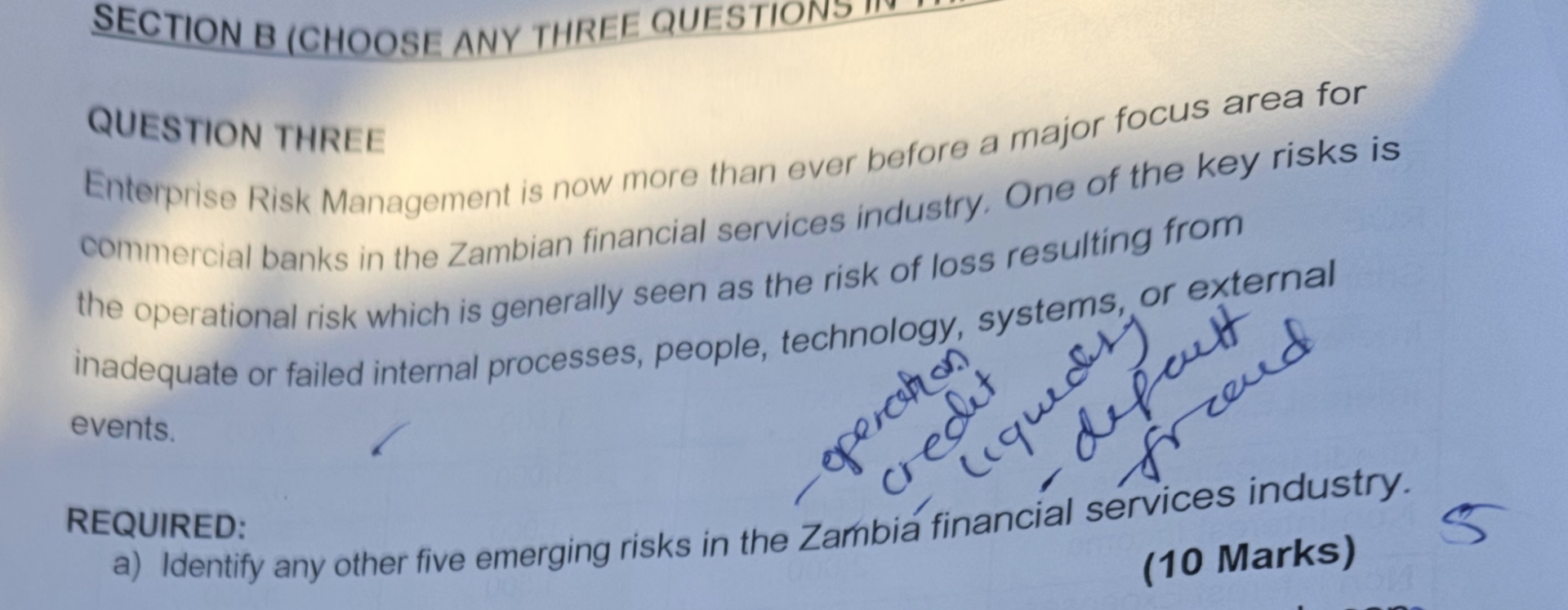 Solved SECTION B ICHOOSE ANY THREE QUESTIONSQUESTION | Chegg.com