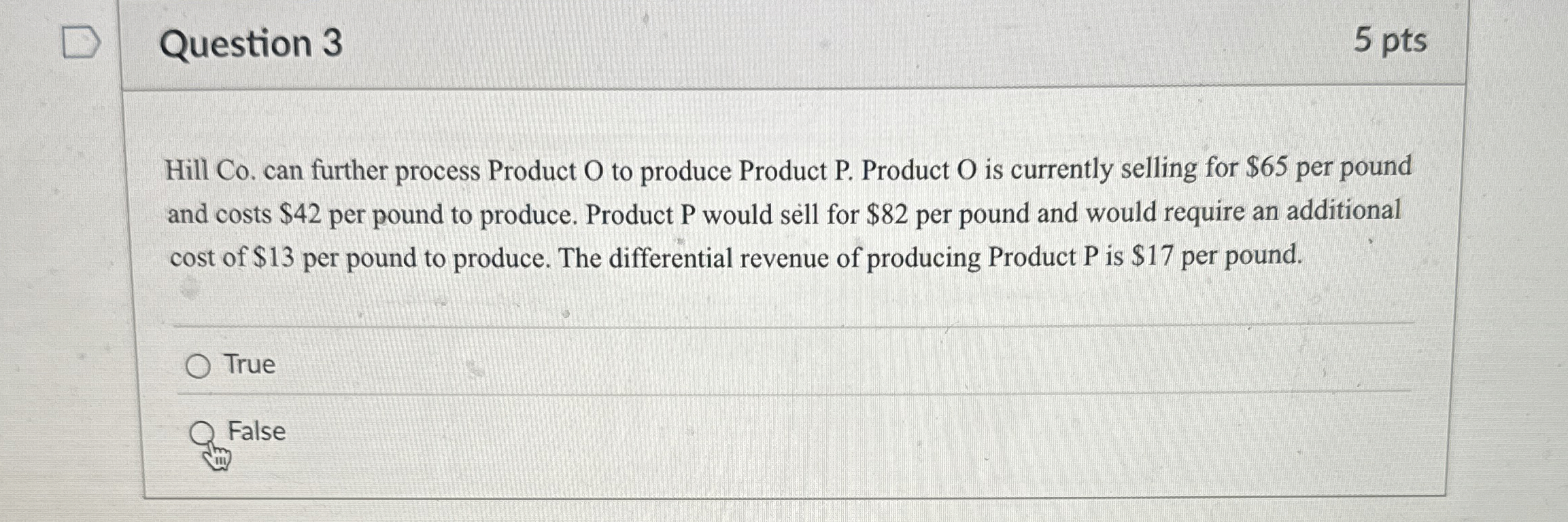 High Quality SOLUTION Question 35 ﻿ptsHill Co. ﻿can further process ...