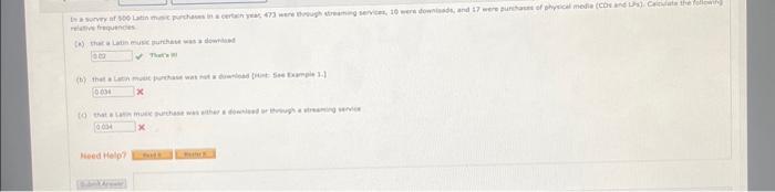 Solved In a survey of 500 Latin music purchases in a certain | Chegg.com