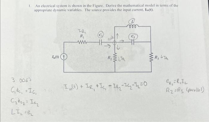 Solved 1. An electrical system is shown in the Figure. | Chegg.com
