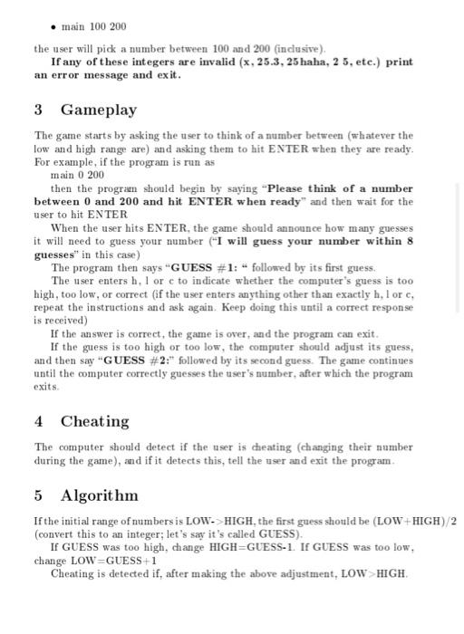 Solved This is a reverse guessing game written im C where | Chegg.com