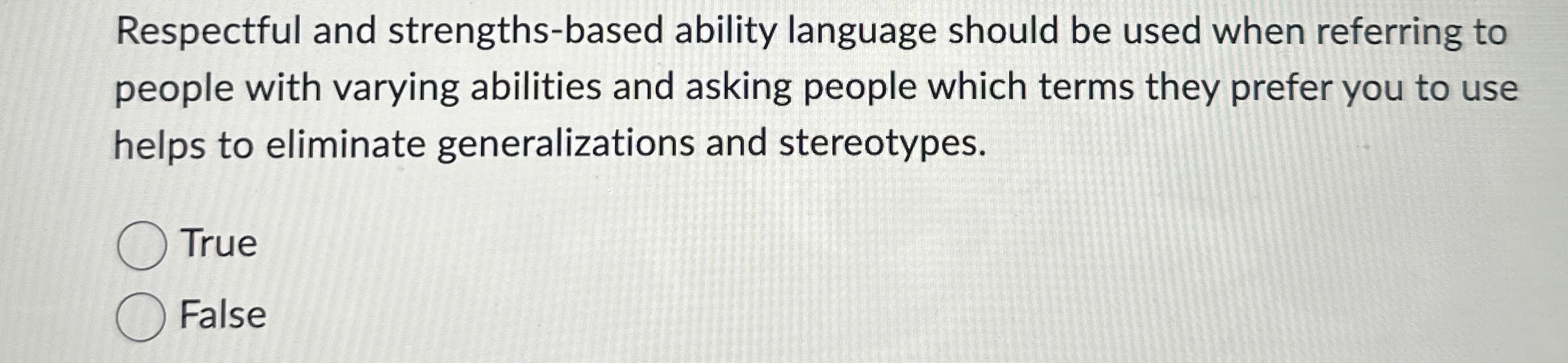 Solved Respectful and strengths-based ability language | Chegg.com