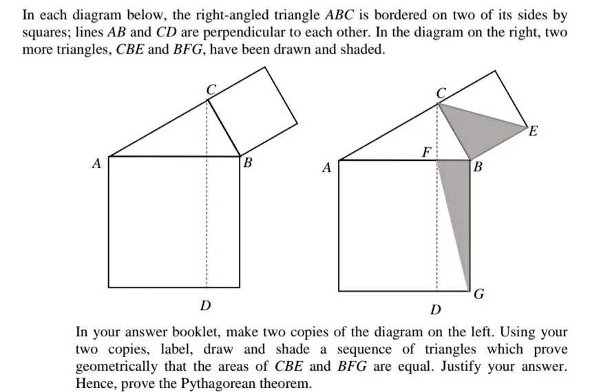 Solved In each diagram below, the right-angled triangle ABC | Chegg.com