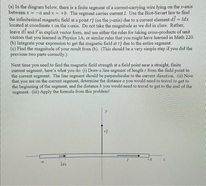 Solved (a) In the diagram below, there is a finite segment | Chegg.com