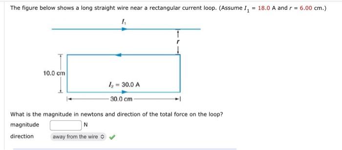 Solved The figure below shows a long straight wire near a | Chegg.com