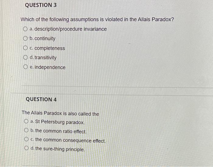 Solved Which of the following assumptions is violated in the | Chegg.com