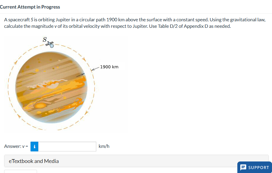 Solved Current Attempt in ProgressA spacecraft S ﻿is | Chegg.com