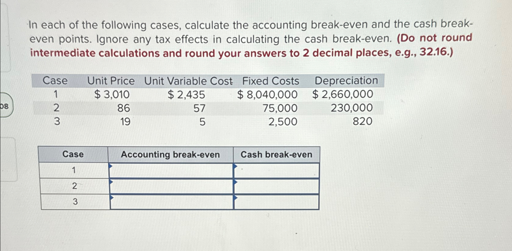 Solved In each of the following cases, calculate the | Chegg.com