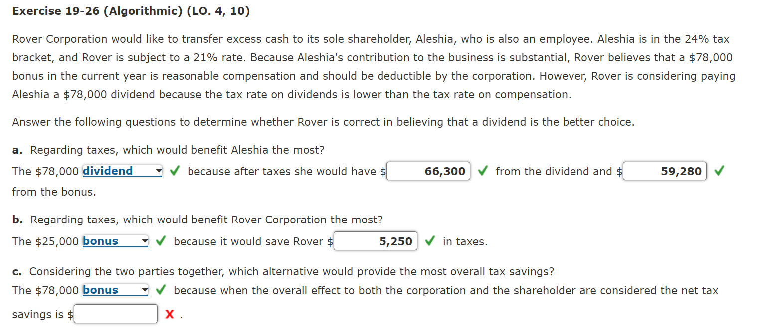 Solved Exercise 19-26 (Algorithmic) (LO. 4, 10)Rover | Chegg.com