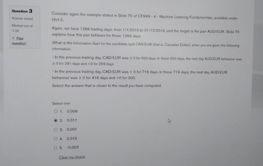 Solved Question 3Answer savedMarked out of | Chegg.com