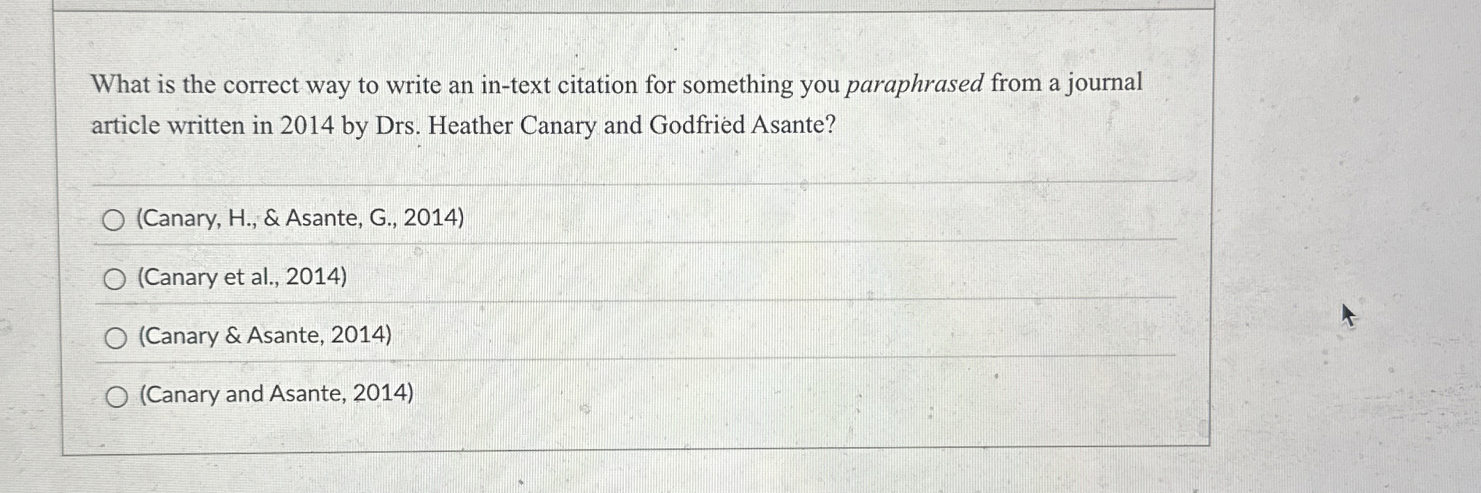 Solved What is the correct way to write an in-text citation | Chegg.com