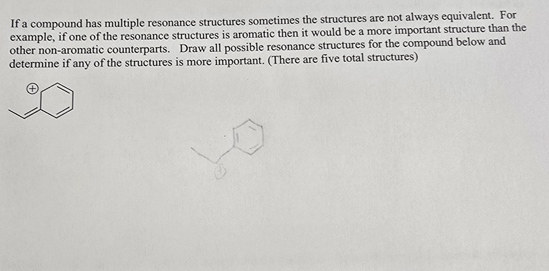 Solved If a compound has multiple resonance structures | Chegg.com