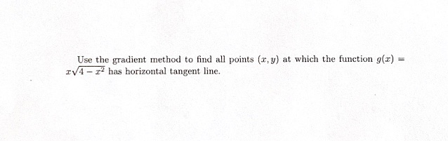 Solved Use the gradient method to find all points (x,y) at | Chegg.com