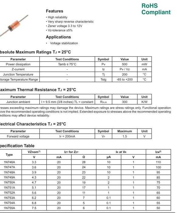 MECHANICAL DATA : - Case: DO-41 Molded plastic - | Chegg.com