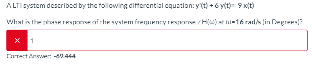 Solved A LTI system described by the following differential | Chegg.com