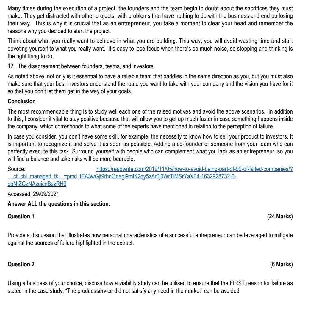 Solved How to Avoid Being Part of \( 90 \% \) of Failed | Chegg.com