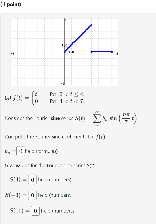 Solved (1 ﻿point)Let | Chegg.com