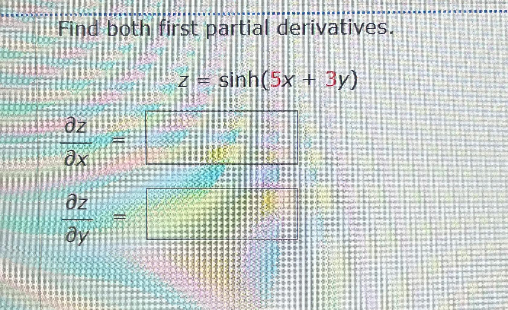Solved Find both first partial | Chegg.com