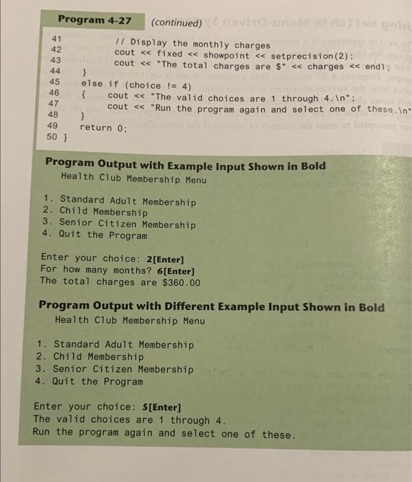 Solved Modify promemam 4−27 on page 221 as folows: 1) Add a | Chegg.com