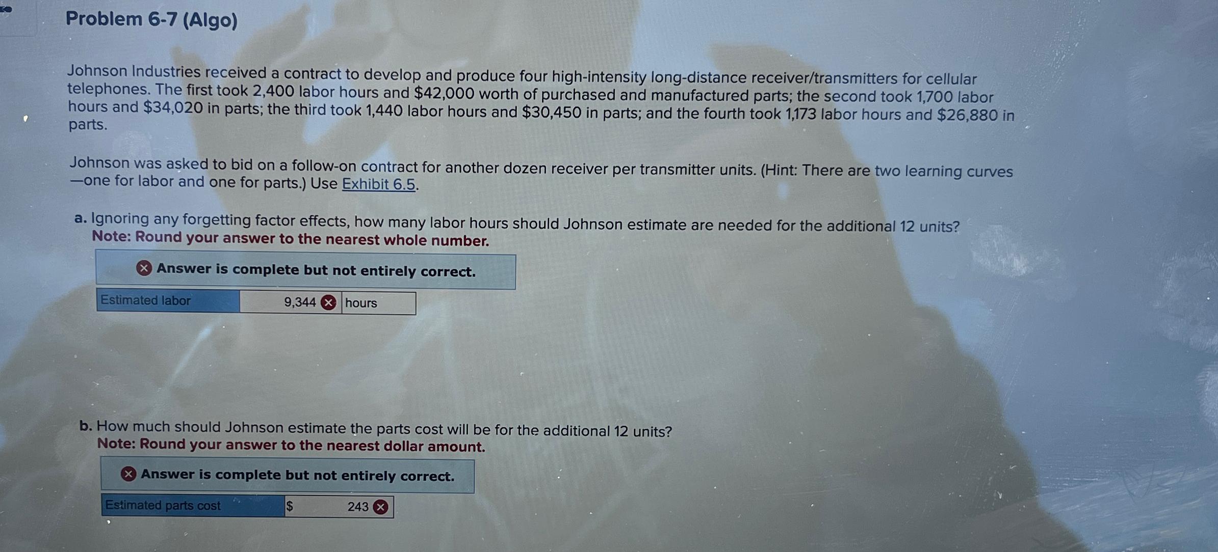 Solved Problem 6-7 (Algo)Johnson Industries received a | Chegg.com