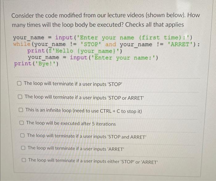 Solved Consider the code modified from our lecture videos | Chegg.com