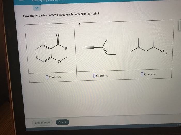 Solved How many carbon atoms does each molecule contain? H | Chegg.com
