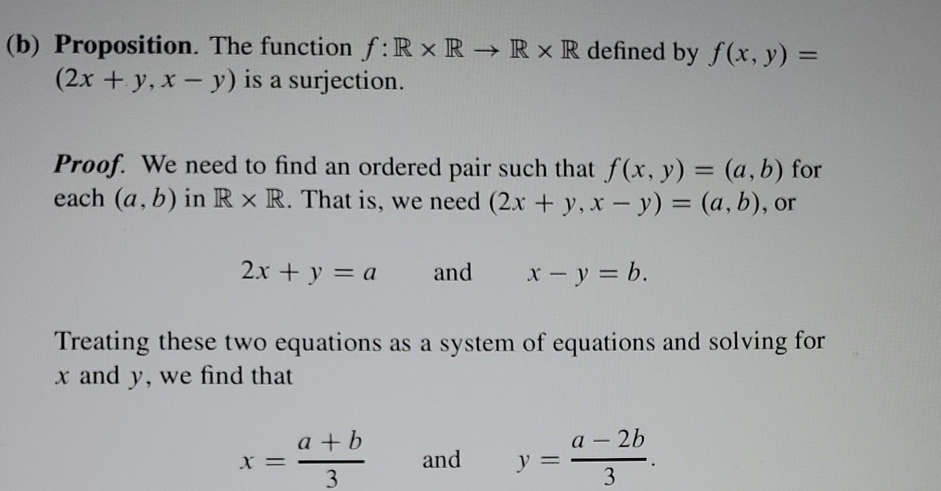 Solved (a) Proposition. The function f:R ⓇR RR defined by | Chegg.com