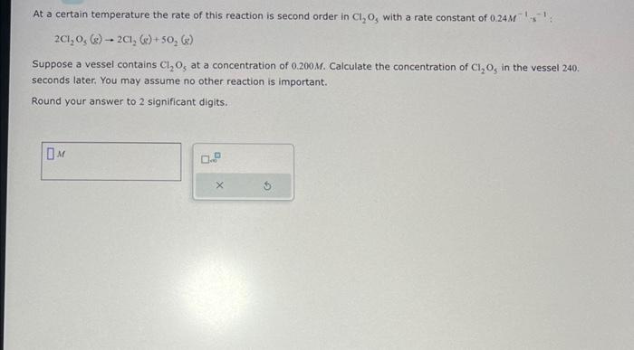 Solved At a certain temperature the rate of this reaction is | Chegg.com