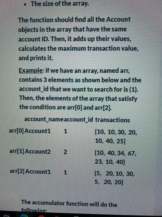 Solved The accumulator function will do the following: . | Chegg.com