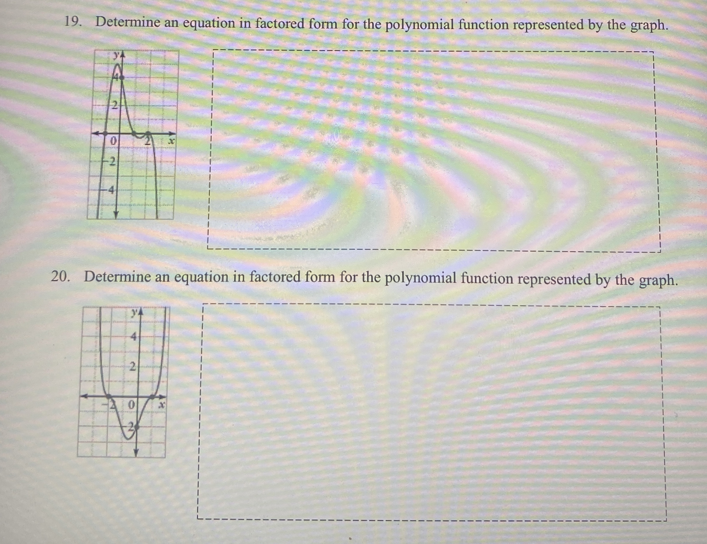 Solved Determine an equation in factored form for the | Chegg.com