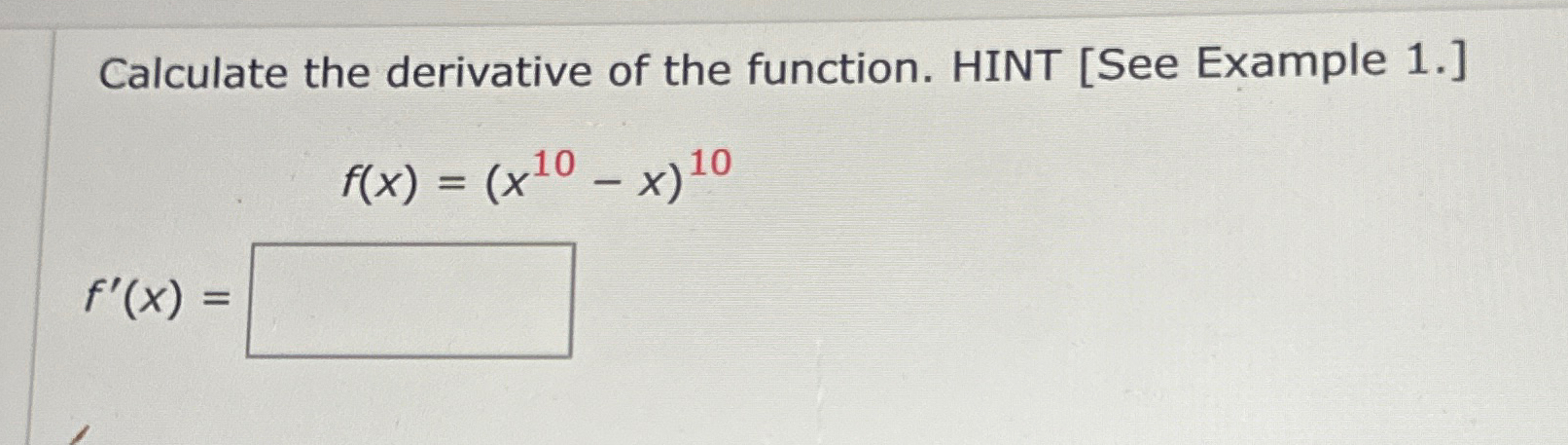 Solved Calculate the derivative of the function. HINT [See | Chegg.com