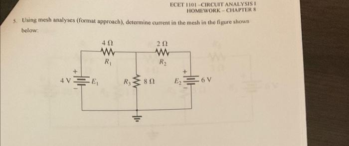 Solved ECET 1101 CIRCUIT ANALYSIS I HOMEWORK - CHAPTER 8 5. | Chegg.com