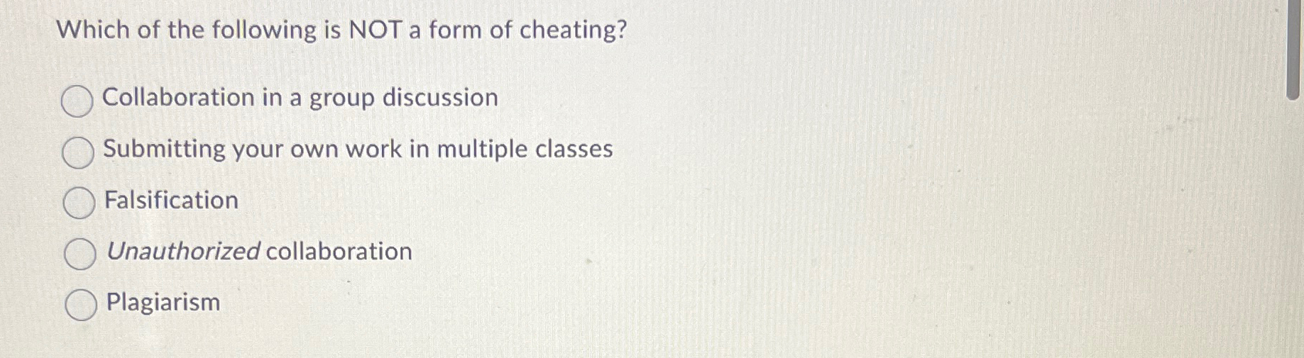 Solved Which of the following is NOT a form of | Chegg.com